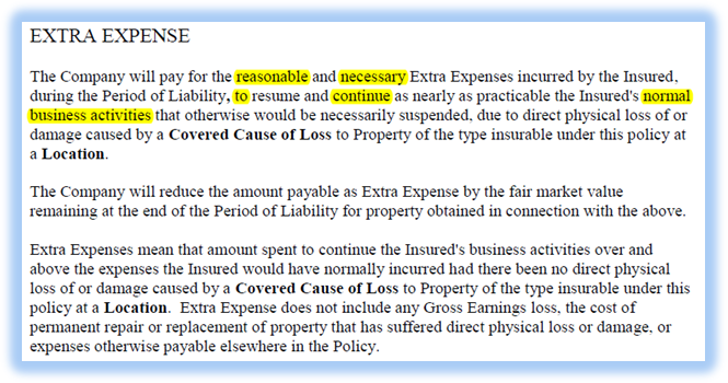 Are you sure you understand Extra Expense coverage? Expense to Reduce ...